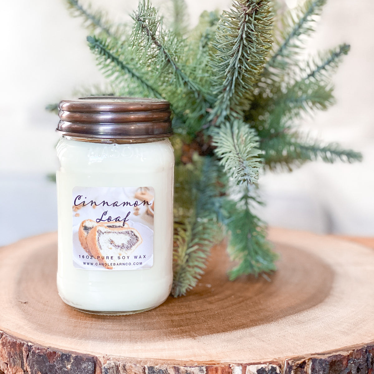 Cinnamon Loaf 16oz Mason Jar Soy Candles – Timber Oak Candles